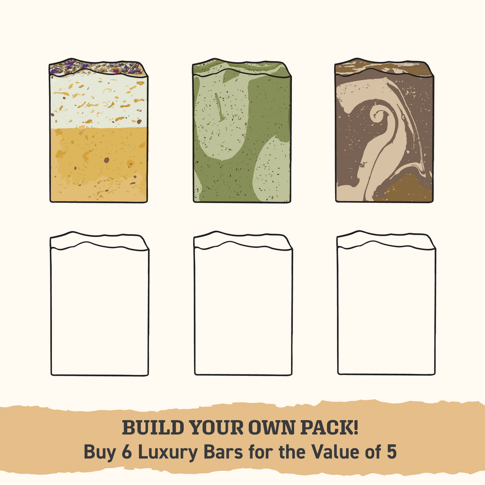 Build Your Own Pack & Save | 6 Luxury Soap Bars | Washpool