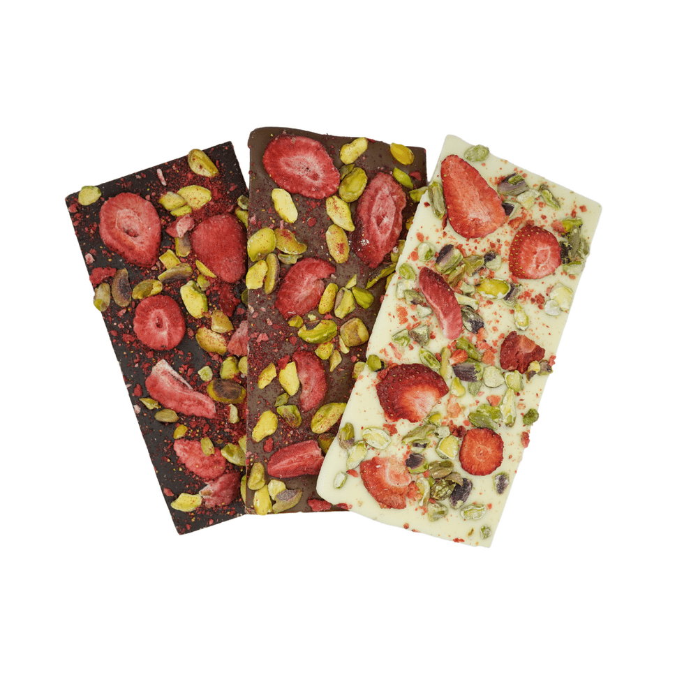 Maleny Chocolate Strawberry and Pistachio Bar - 110g